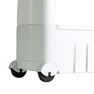 Ideaworks Slide Out Storage Tower White, 3-Tier, 4.4"D x 9.5"W x 21.8"H