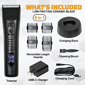 Brio Beardscape V1 Beard Trimmer for Men Professional with Low Friction Ceramic Blade, Cordless Professional Hair Trimmer for Barbers with 4 Hrs of Long Battery Timing, Ideal for Beard & Body (Black)