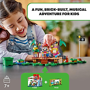 LEGO Super Mario Dixie Kong’s Jungle Jam Expansion Set 71421, Super Mario Gift Set for Boys and Girls Ages 7-9, Buildable Toy Game Featuring 2 Brick Built Super Mario Figures with Musical Accessories
