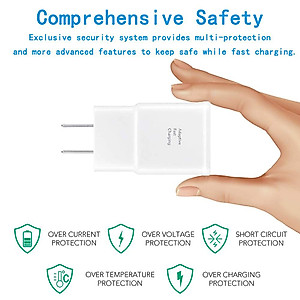 Samsung Adaptive Fast Charging Adapter Quick Charge Charging Block Wall Charger Plug Compatible with Samsung Galaxy S24/S24+/S23/S23+/S22/S22+/S21/S20/S10/S10+/S10e/S9/S9+/S8/S8Plus/Edge/Active/Note