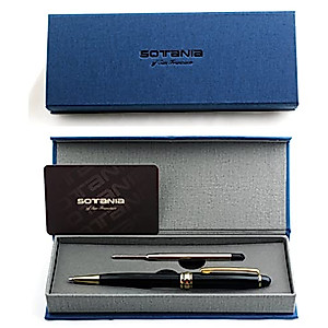 Free Engraving - Personalized Roller Ballpen, Ballpoint pen, Ball pen, Refillable Pens, Retractable Medium Refill Pen Black Ink, Custom Gifts for Men, Women, Classy Gift Box, Free Customization