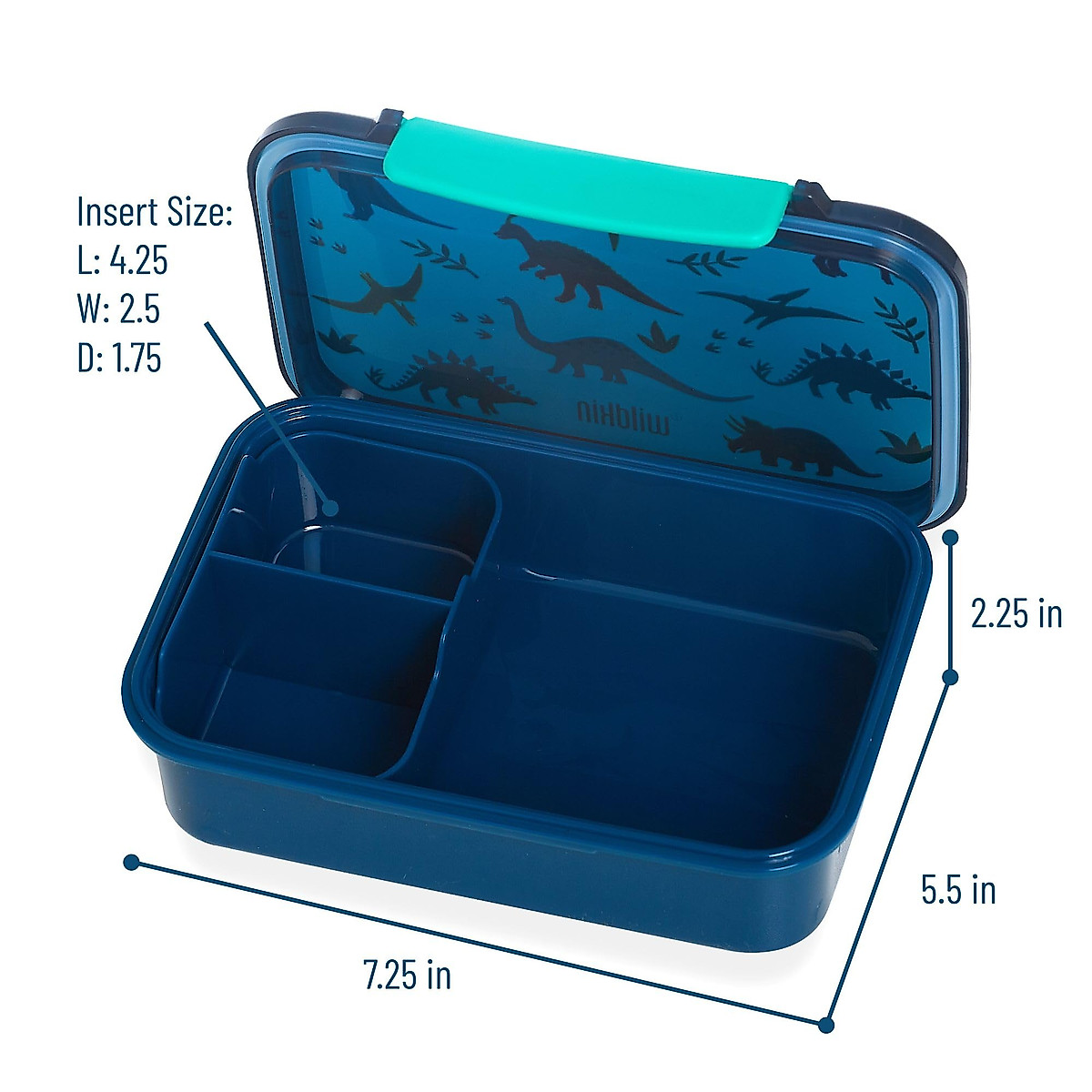 Wildkin Reusable Food Container for Kids – Airtight, Leak Resistant, Dishwasher Safe - Jurassic Dinosaurs