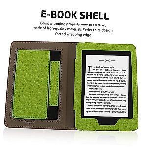 UKCOCO Tablet Case E-Reader Cover for E- Reader Ebook Reader Case Reader Tablet E-Reader Protective Case Auto Wake Protective Case E-Reader Cover Green Imitation Leather Paper Hand Rest