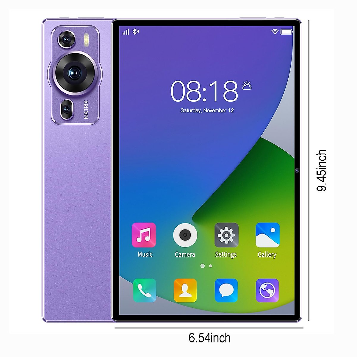 kcavykas Upgraded 10.1-Inch Tablet Computer 10 Core 2+32g Android Ultra-Thin HD Screen Learning Game Video Office Tablet Supports Double Sim Communication Function,8000mah Battery (Purple)