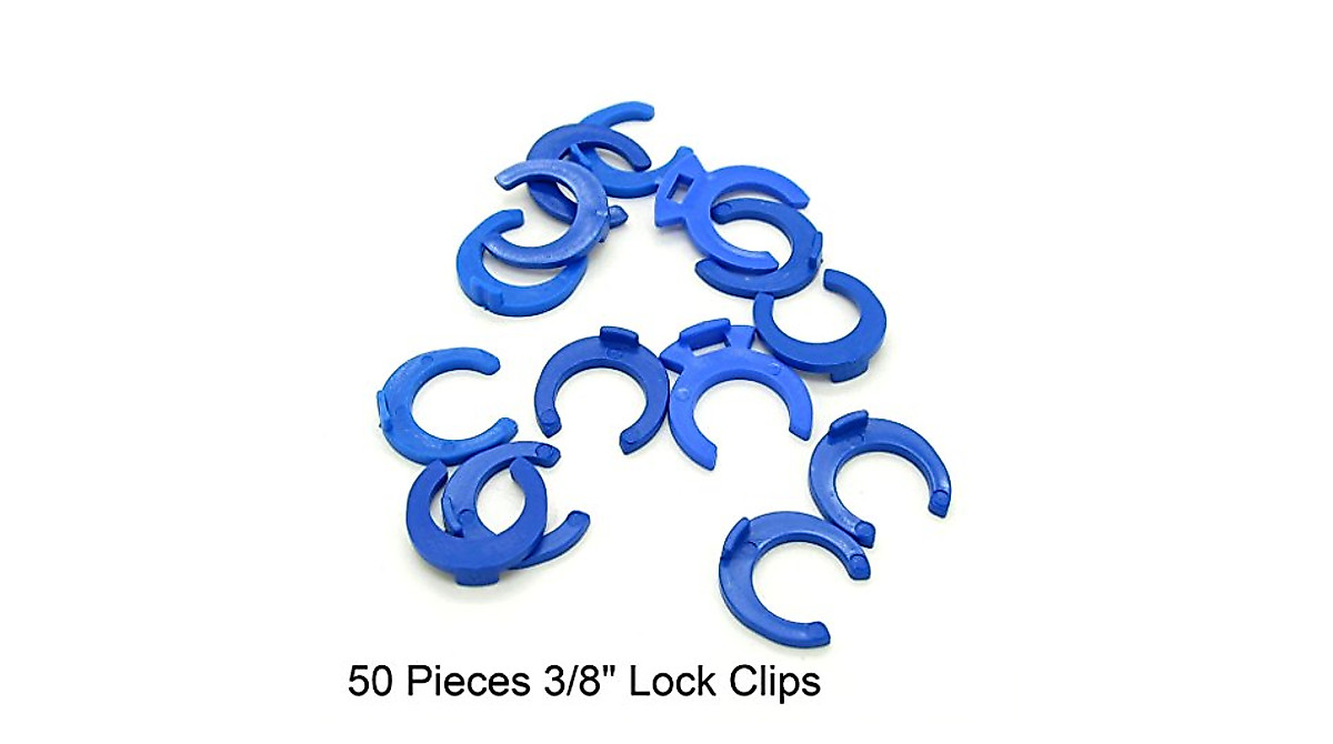 50PCS 3/8" Water System Lock Clips - Easy Install Quick Connectors