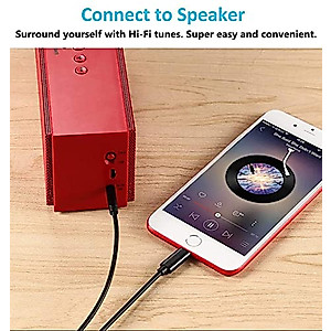 Aux Cord for iPhone, [Apple MFi Certified] Lightning to 3.5mm AUX Audio Cable Compatible with iPhone 14 13 12 11 XS XR X 8 7 6 iPad iPod for Car Home Stereo, Speaker, Headphone - 3.3ft (Black)