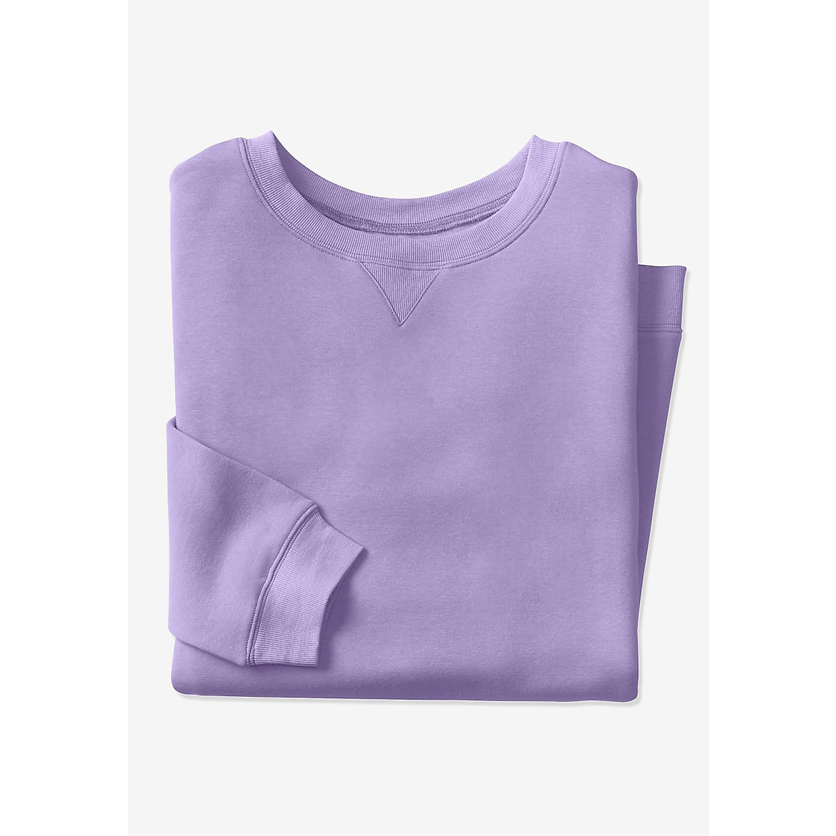 Woman Within Women's Plus Size Fleece Sweatshirt - 3X, Black