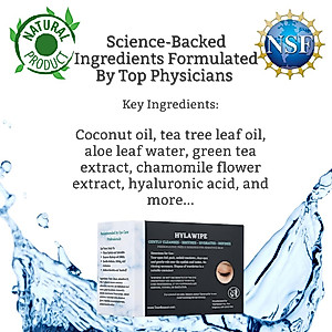 TearRestore Tea Tree HylaWipe Eyelid Wipes - 30 Count | Naturally Hydrating Cleanser | Blepharitis Treatment for Eyelids | Hypoallergenic Eye Wipes for Dry, Red, Itchy, Swollen and Irritated Eyes