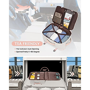 LOVEVOOK Carry On Backpack, 40L Travel Backpack Women with 3 Packing Cubes, TSA Airline Approved Suitcase Bag as Personal Item, Waterproof 17 inch Laptop Backpack for Weekender Overnight,Grey Pink