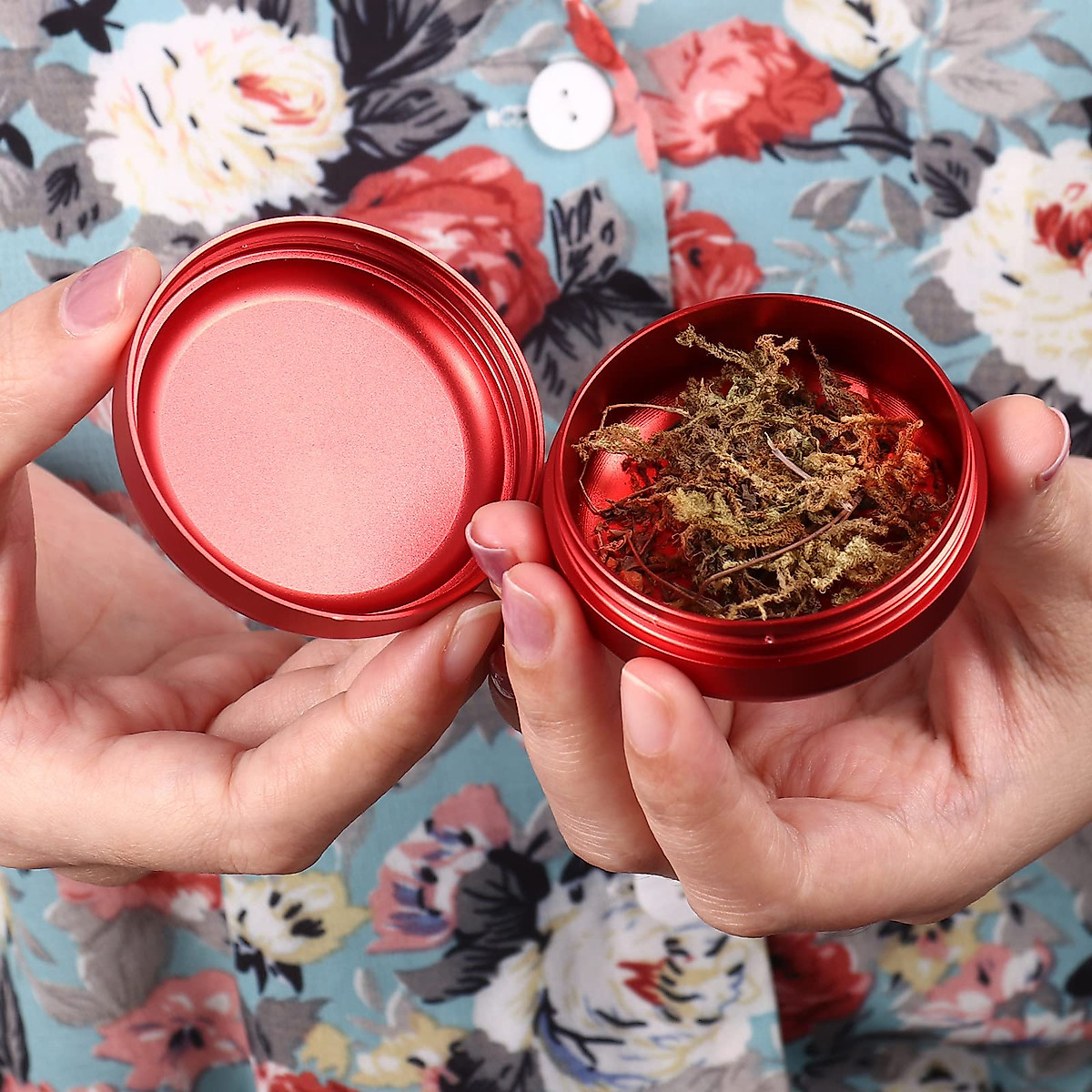 NGTSFLY Personalized Herb Storage Container in Sturdy, Pocket Storage Case Container Smell Proof and Air Tight - Portable, Perfect Jar to Stash in Your Pocket, No Smell Container (Black/Photo)