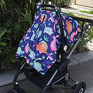 Baby Car Seat Cover, Peekaboo Opening Infant Carseat Canopy for Boys Girls, Warm Minky Blanket Car Seat Covers for Newborn, Carrier Cover Poncho, Nursing Covers for Breastfeeding