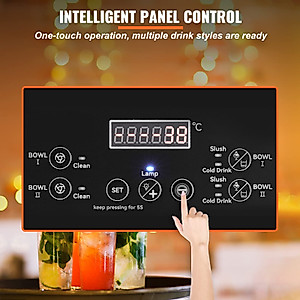 VEVOR Commercial Slushy Machine, 24L/6.4Gal Double Bowl, 100 Cup Margarita Machine, 640W Stainless Steel Margarita Smoothie Frozen Drink Maker, Slushie Machine for Party Cafe Restaurants Bars Home Use