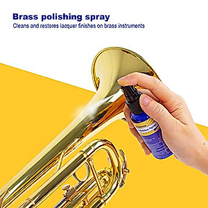 Webetop Trumpet Cleaning Kit, Care Your Trumpet with Valve Oil, Brass Polishing Spray, Slide Grease, Brushes