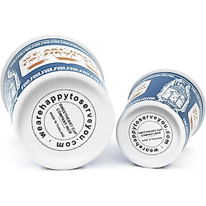 KJUYT 10 oz. Ceramic Cup We are happy to serve you” gifts women birthday gifts coffee mug get well coffee mugs, big, Blue