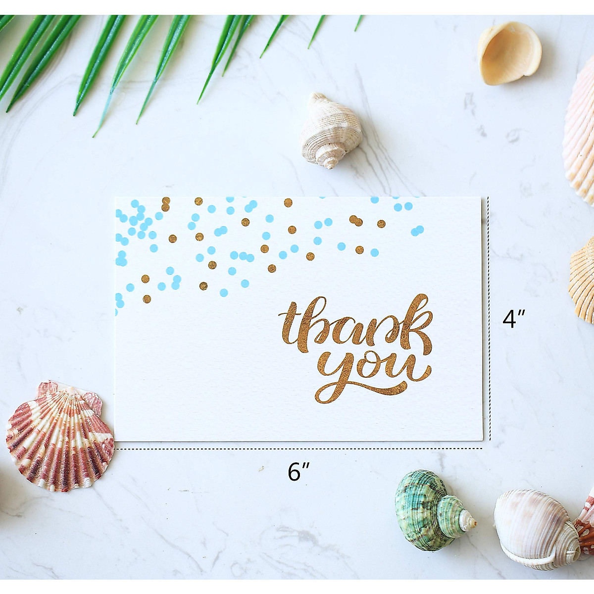 East Pearl Thank You Cards Set of 48 with Envelopes and Stickers