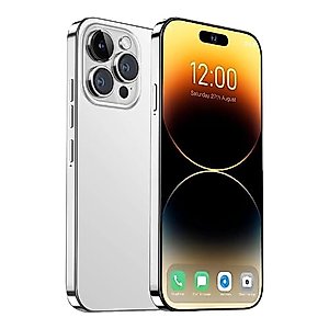 WV LeisureMaster A14pro Max Unlocked Phone, 6+256GB Android 13.0 Smartphone, 6.82-inch HD Screen, Dual SIM, Dual Standby, 6000 mAh Battery, 64MP Camera, 2796 * 1290 Resolution 5g Phone（White）