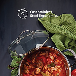 Swiss Diamond Stainless Steel 2.6 Quart Saucepan with Lid – Sauce/Cooking Pot for Induction, Gas, and Other Stoves – Oven-, Dishwasher-Safe, Mirror Finish Cookware