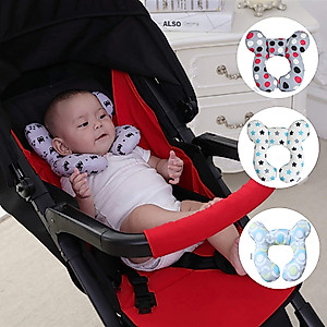 kekafu Baby Travel Pillow, Infant Head and Neck Support Pillow for Car Seat, Pushchair, for 0-1 Years Old Baby