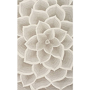 nuLOOM GOL Hand Tufted Wool Area Rug, 5' x 8', Ivory