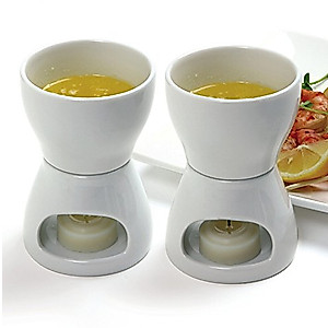 Norpro 213 Porcelain Butter Warmer, 2pc set, 4 x 7 x 4 inches, As Shown