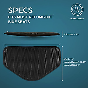 Recumbent Bike Seat Cushion - Anti Slip Large Exercise Bike Seat Cushion Pad - Ideal Recumbent Bike Cushion fits All Recumbent Exercise Bike Including Extra Wide and Desk Bike- Gel Pad