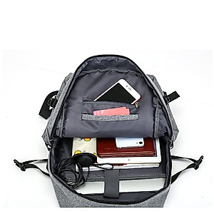 Travel Laptop Backpack Business Anti Theft Slim Durable Laptops Backpack with USB Charging Port, Water Resistant College School Computer Bag Gifts for Men Women Fits 17 Inch Notebook (Grey)