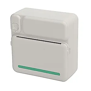 ANGGREK Pocket Printer, Portable Mini Printer Practical Lightweight 200 DPI Resolution Labor Saving with 1 Roll of Paper for Labels
