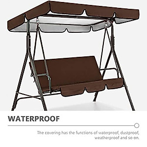 HANABASS Swing Canopy Replacement Swing Porch Top Cover Waterproof Outdoor Furniture Top Cover for Patio Garden Swing