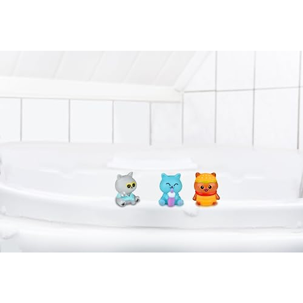 Ten (10) 2" Rubber Bath Toys Animals with Costumes (Cats in Costume)