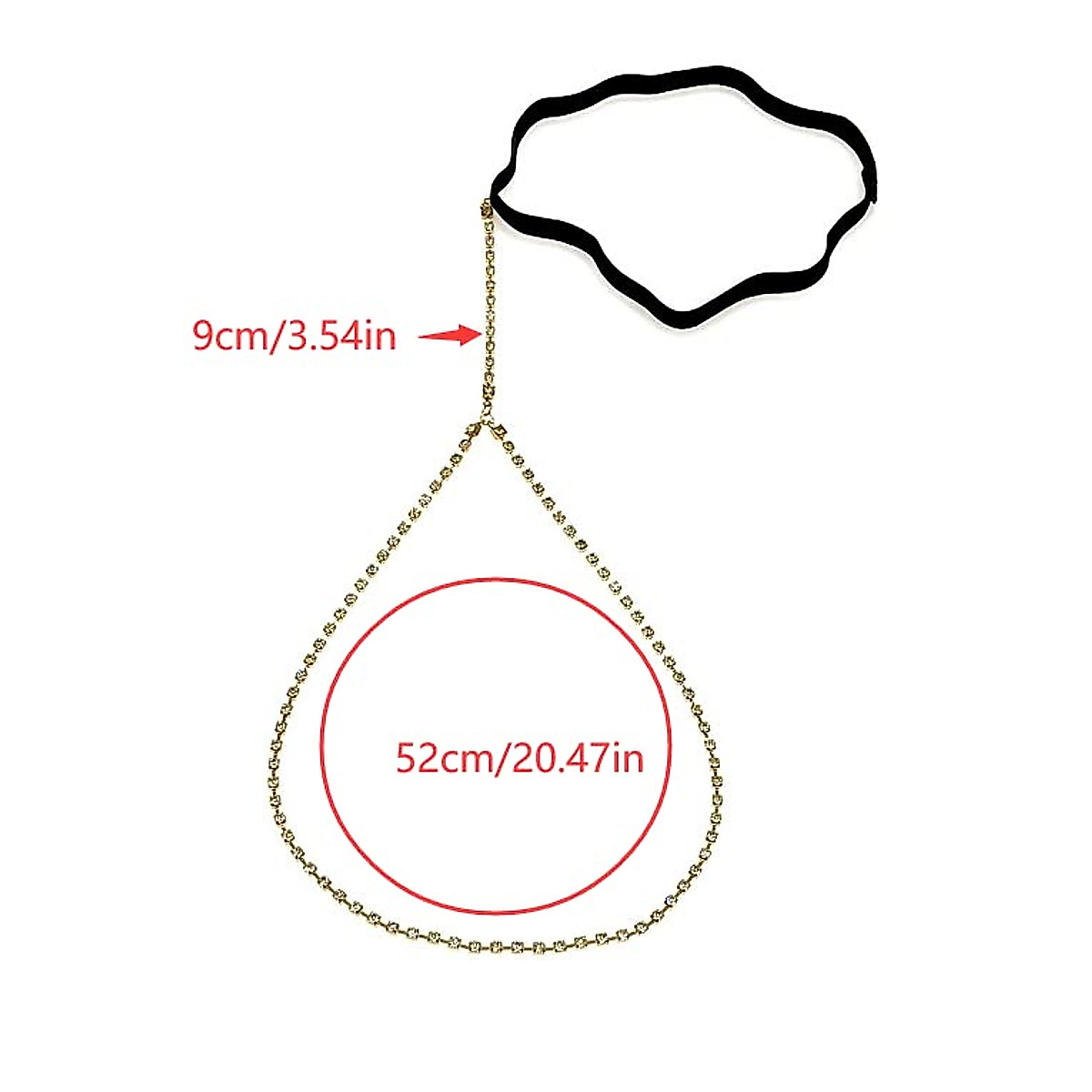 Fashion Rhinestone Elastic Leg Chain Women Fashion Rhinestone Thigh Chain Simple Street Chain Beach Jewelry (silvery)