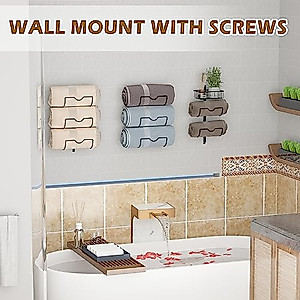 X-cosrack 9-Tier Over The Door Towel Racks for Bathroom - Wall Mounted Metal Towel Holder-Rolled Towel Organizer Door Hanging Towel Storage-Matte Black