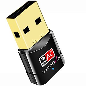 USB WiFi Adapter for PC,600Mbps Dual Band WiFi USB 802.11AC WiFi Adapter for PC Desktop Laptop,2.4GHz,5GHz USB WiFi Dongle Wireless Network Card Adapter Support Windows10/8/7/XP,Mac OS 10.9-10.15