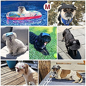 Pawaboo Dog Baseball Cap, Adjustable Dog Outdoor Sport Sun Protection Baseball Hat Cap Visor Sunbonnet Outfit with Ear Holes for Puppy Small Dogs, Large, Red