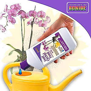 Bonide Liquid Orchid Food 9-7-9, 8 oz Concentrate Liquid Fertilizer for Strong Roots & Blooms, Use When Watering