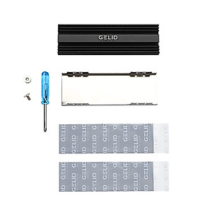 Gelid Solutions Icecap M.2–SSD Cooler with Thermal Throttling–M.2 2280 SSD Compatible–Aluminum Heatsink-Thermal Pad Included-72x23x10-Silver