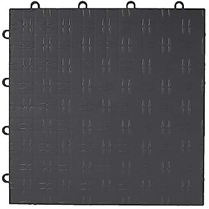 VEVOR Garage Floor, Durable Interlocking Floor Tiles, 50 Pack, Non-Slip Diamond Plate Garage Tiles, Support up to 55,000 lbs for Car Garage, Basements, Gyms, Repair Shops (12 x 12 inch, Graphite)