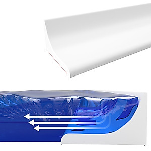 Shower Threshold Water Dam, Silicone Shower Water Guard, Self Adhesive Shower Water Blocker, Collapsible Shower Dam Water Stopper, for Bathroom Bathtub and Kitchen Countertop (White,31In)