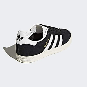 adidas Originals Kids Gazelle Black/White/Gold 11 Little Kid M