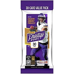 2024 Prestige Football Panini Trading 30 Cards Fat Pack (Box Nix, Jayden Daniels, Malik Nabers Rookie Cards)