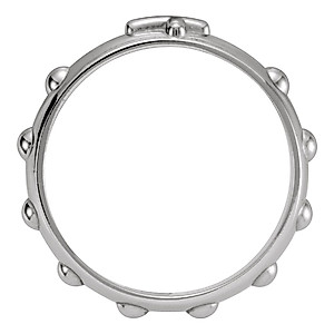 Bonyak Jewelry Sterling Silver Rosary Ring - Size 8