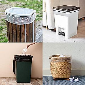 12Pcs Trash Can Bands for 13-30 Gallon Garbage Can 4.7Ft Rubber Trash Bag Holder Durable Elastic Trash Can Bungee for Home Kitchen School Office Indoor Outdoor