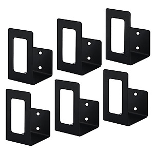 Hemoton 3 Pairs Pot Lid Rack Wall Mounted Stainless Steel Pan Lid Organizer Holder Self Adhesive Pot Lid Holders Kitchen Cooking Utensil Tool Black