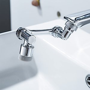 1080° Rotating Faucet Extender Aerator, MISS FIRE Multifunctional Kitchen Sink Swivel Faucet Sprayer Attachment for kitchen, bathroom, laboratory with 2 Water Outlet Modes