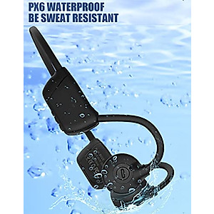 Bone Conduction Headphones Bluetooth 5.3 Open Ear Wireless Sports Earbuds IPX6 Waterproof Noise Cancelling Ear Buds Long Battery Life Earphones with Mic for Running Hiking Workout Sport Android iOS