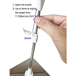 MEOLY Detachable 11"-16.5" Doll Stand Ajdustable Stainless Steel Doll Support Stand Action Figure Display Rack for Window Display, Decoration, Collection, Decoration