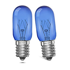 Bonlux 297048600 241552802 Refrigerator Light Bulb Replacement 40W T8 E17 110-130V Compatible with Frigi-daire, Ken-More, Whirl-Pool, Kitchen-Aid, Elect-rolx (2 Pack)
