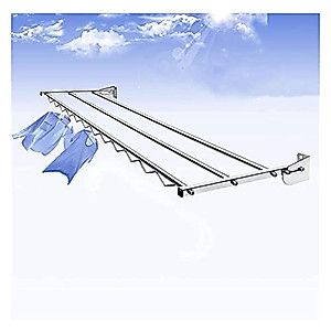 XMCX Wall Mounted Clothes Drying Rack Space-Saver Retractable Fold Away Clothes Hanger Easy Storage (Size : 62cm)