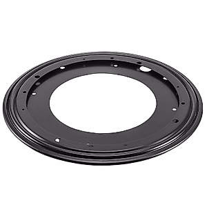 SEHOI 4 Pack 12 Inch Black Lazy Susan Hardware, 360°Rotating Swivel Plate, 5/16 inch Thick Ball Bearings Turntable Lazy Susan Base for Rotating Table, Display Plate, Serving Tray