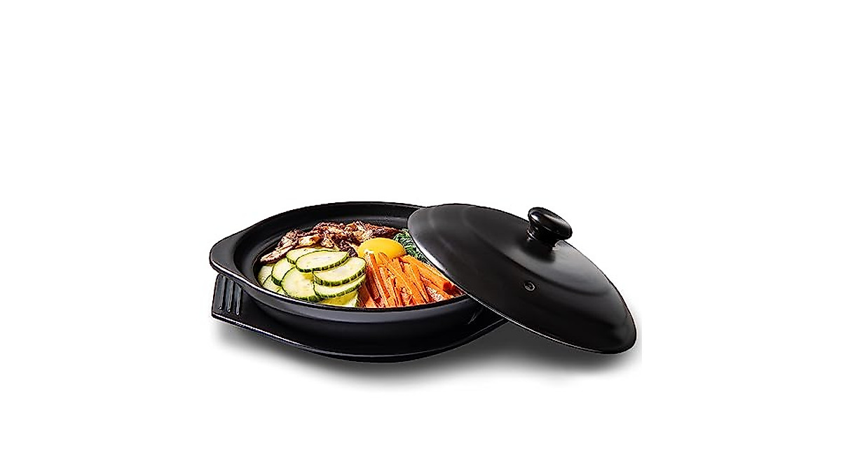 Premium Korean Cooking Stone Bowl - 33oz Clay Pot