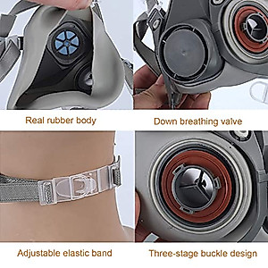 TANGS Half Facepiece Cover Set For Gas Respirator Painting Welding Woodworking and Other Work Protection, Against Dust Organic Vapors Pollen and Chemicals